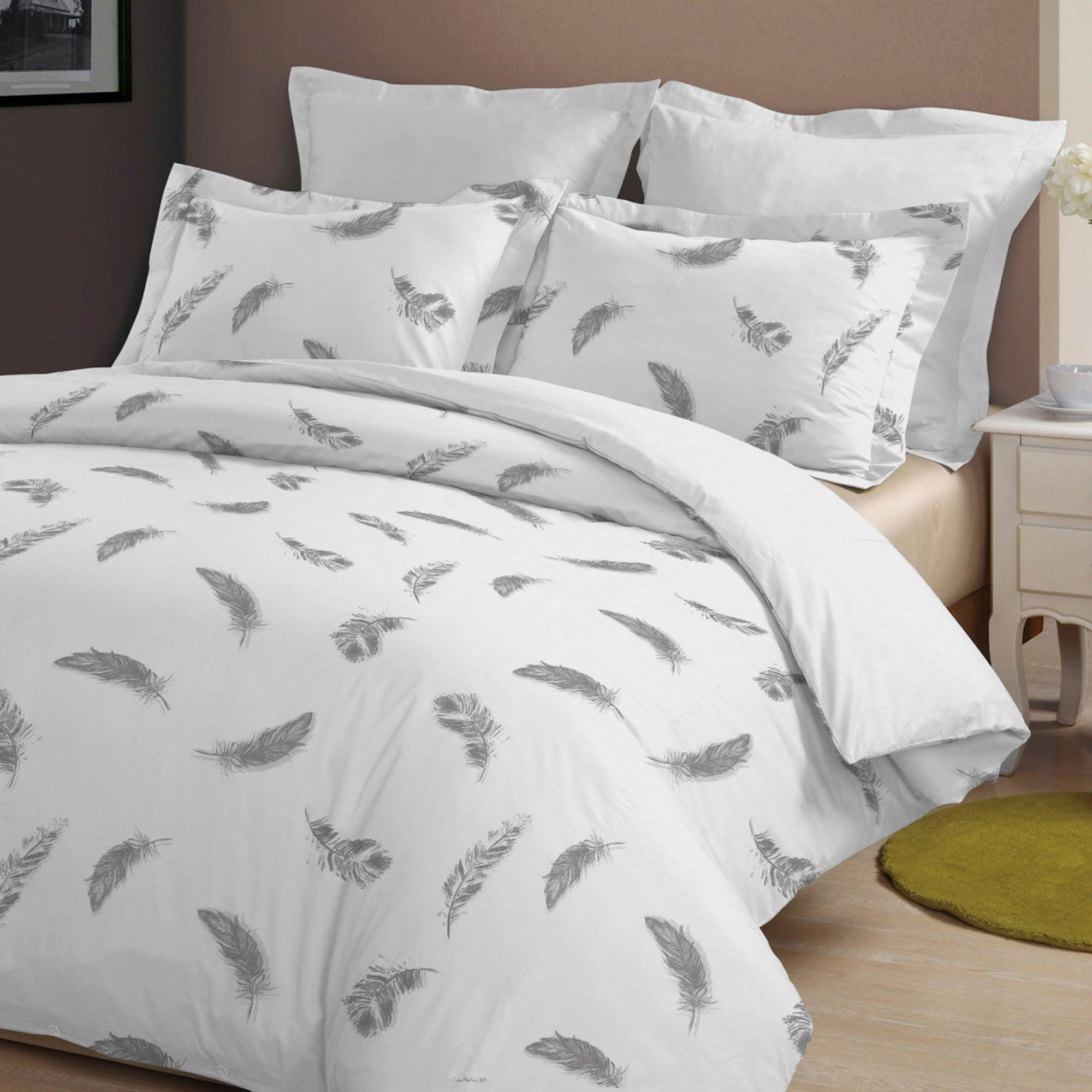 Brielle Home Fashion Feathers 100% Cotton Jersey Duvet Cover – LinensNow