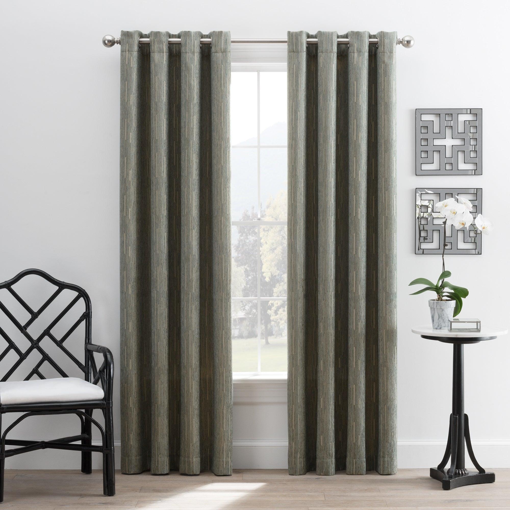 Brielle Home Hyde Park Grommet Top Window Curtain Panel – LinensNow