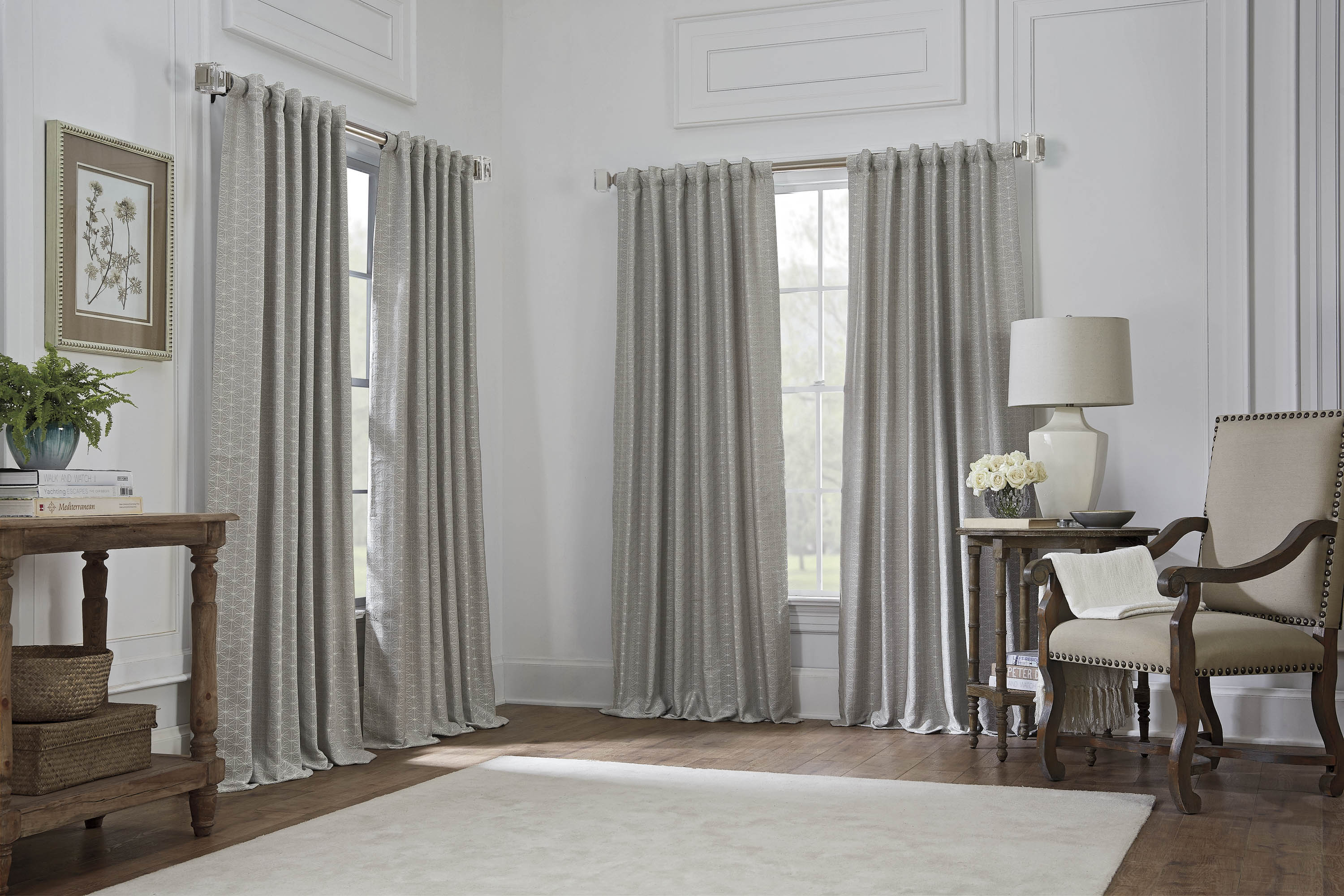 Cascade Geometric Textured Room Darkening Window Panel – LinensNow