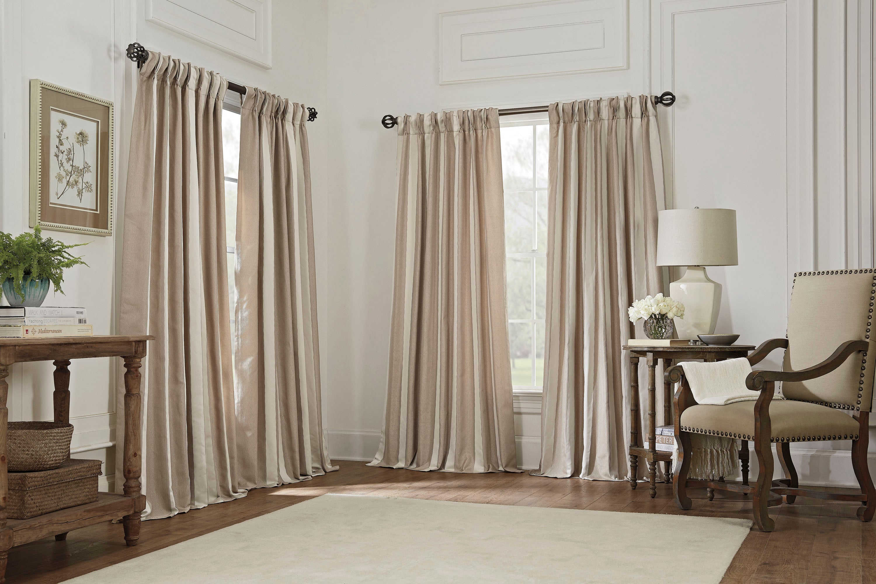 Luxe Wide Stripe Room Darkening Window Panel – LinensNow