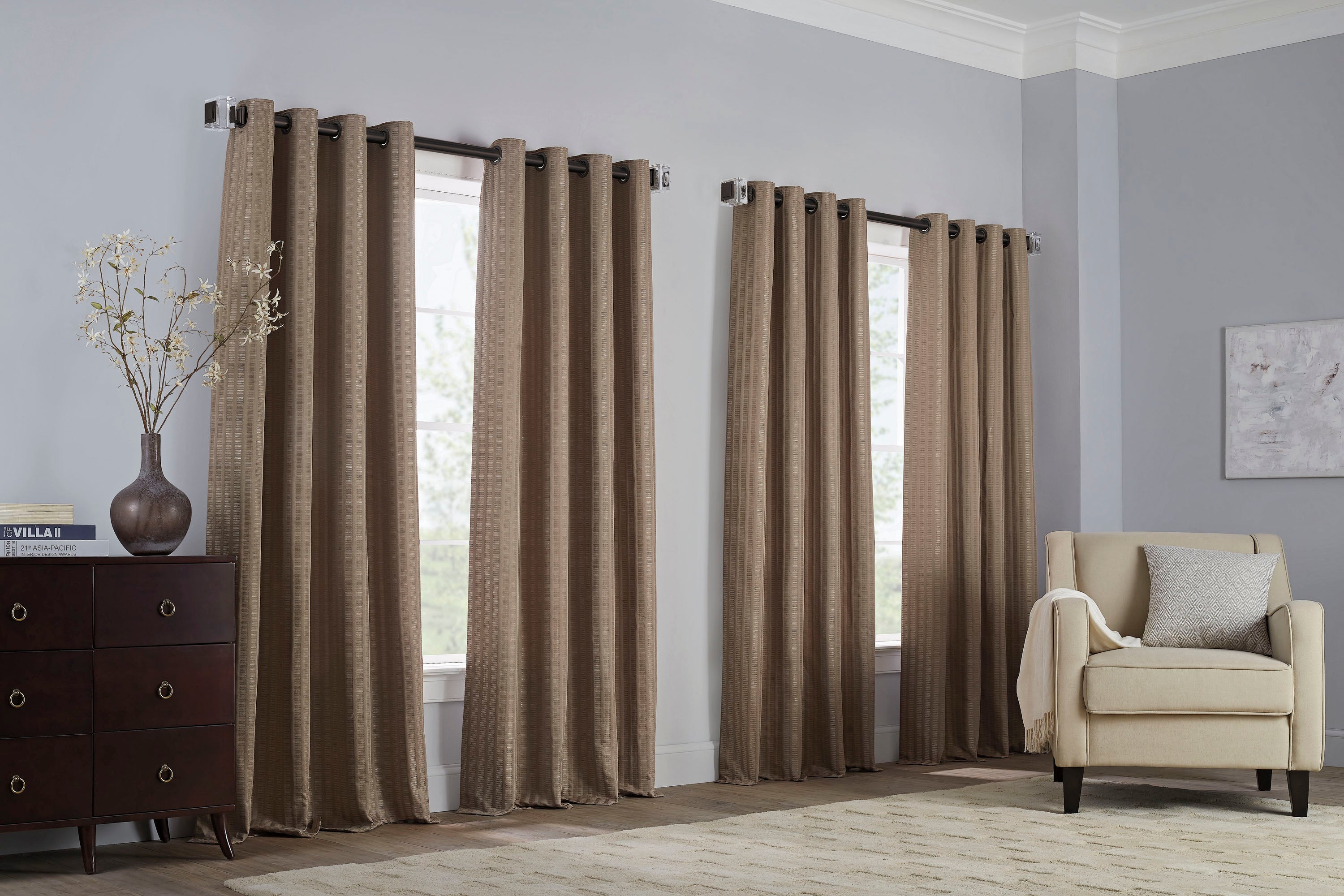 Rail Stripe Room Darkening 100% Cotton Window Panel – LinensNow